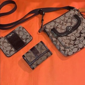 Coach | Bags | 3piece Authentic Matching Coach Set | Poshmark